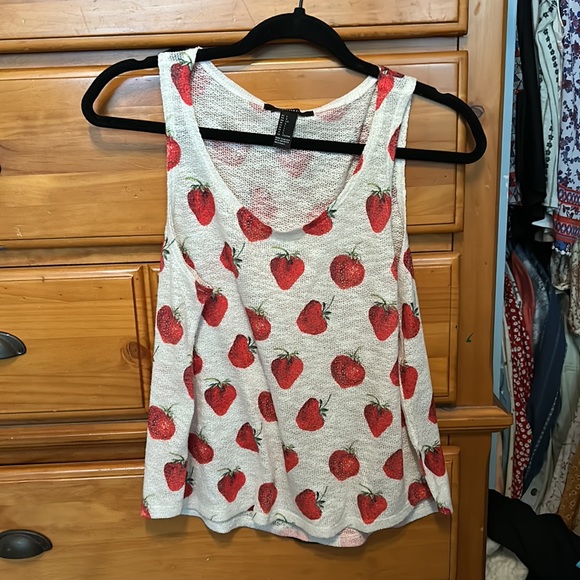 Forever 21 | Tops | Forever 2 Strawberry Tank | Poshmark